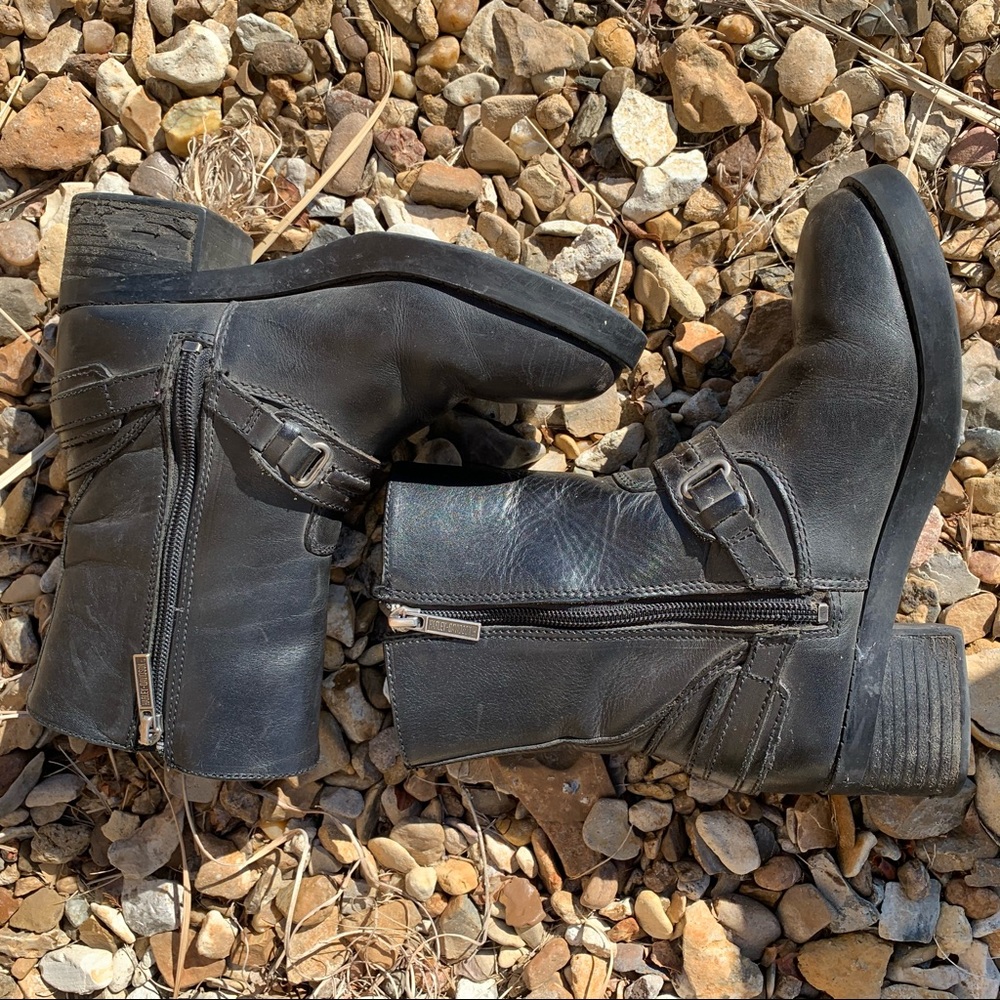 Harley Davidson Christa Zip Up Harness Boots - Gem